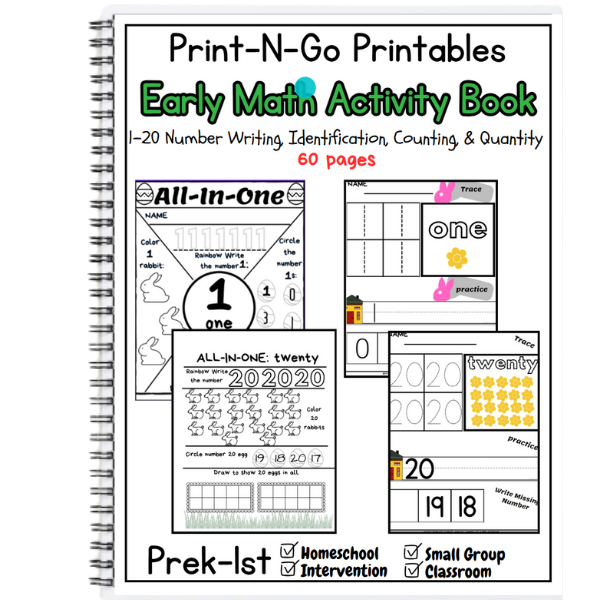 Let's Write Numbers: 1 to 20 - Activity Book - Downloadable PDF – Print ...