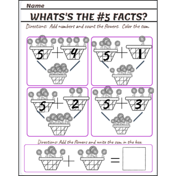 “Math Facts 1–10 Workbook | Kindergarten & 1st Grade Addition ...